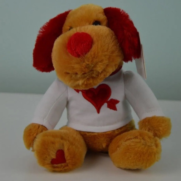 dandee | Toys | Dandee Puppy Dog Plush Stuffed Animal Tan White Red ...